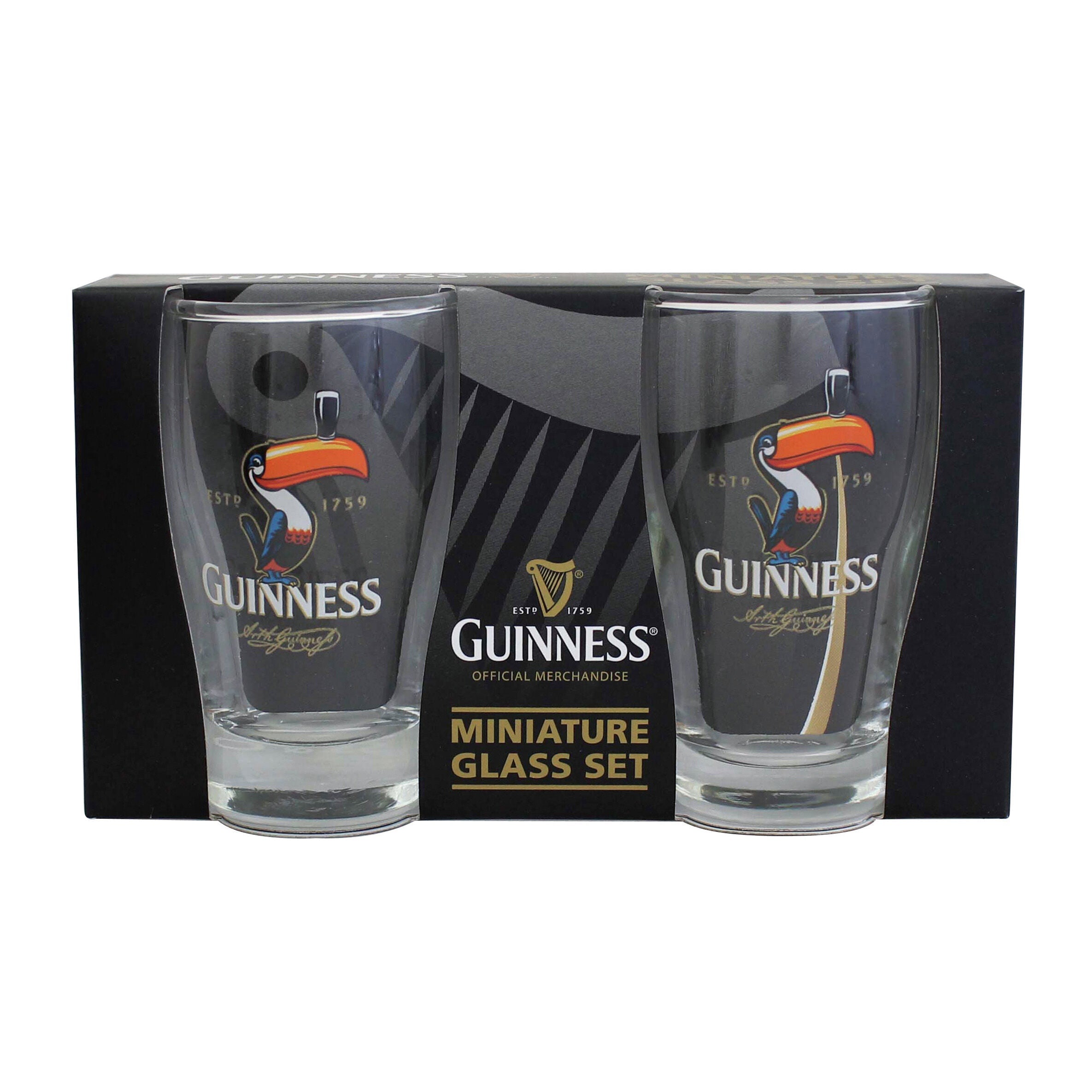 Guinness Miniature Toucan Pint Glass 2 Pack – Carrolls Irish Gifts USA