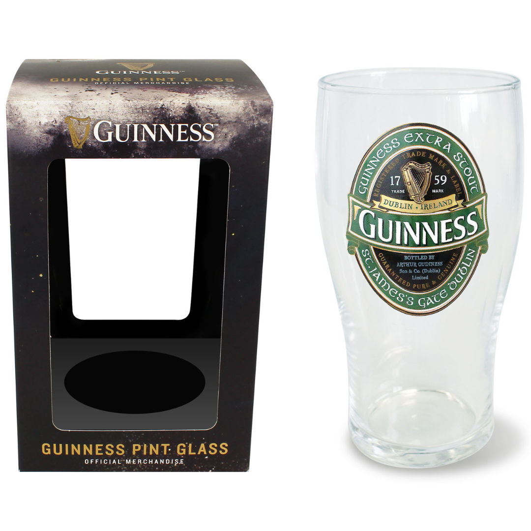 Engraved Guinness Ireland Pint Glass In Giftbox – Carrolls Irish Gifts USA