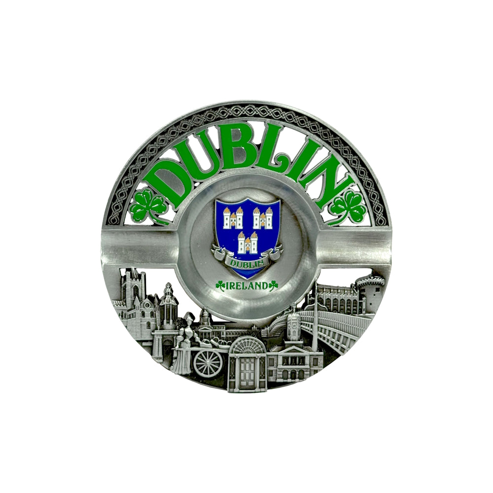 Dublin Shamrock Landmarks Design 13cm Ashtray – Carrolls Irish Gifts USA